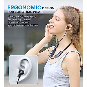 MAONO Wireless Neckband Headphones, WH30 Semi-in-Ear Monitor Earbuds with 3.5MM Transmitter, Dual Mode 2.4G/BT 5.3 Stable Wireless Transmission Light Weight 12Hrs Playtime