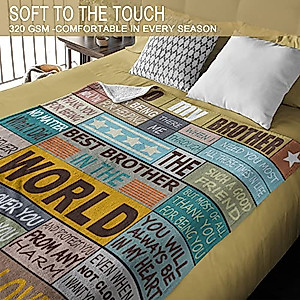 Shanfeirui Brother Gifts, Big Brother Gift, Brother Gifts from Sister, Gifts for Brother, Funny Gifts for Little Brother from Big Sister, Gifts for Brother Adult Birthday Gift Blanket 60" x 50”