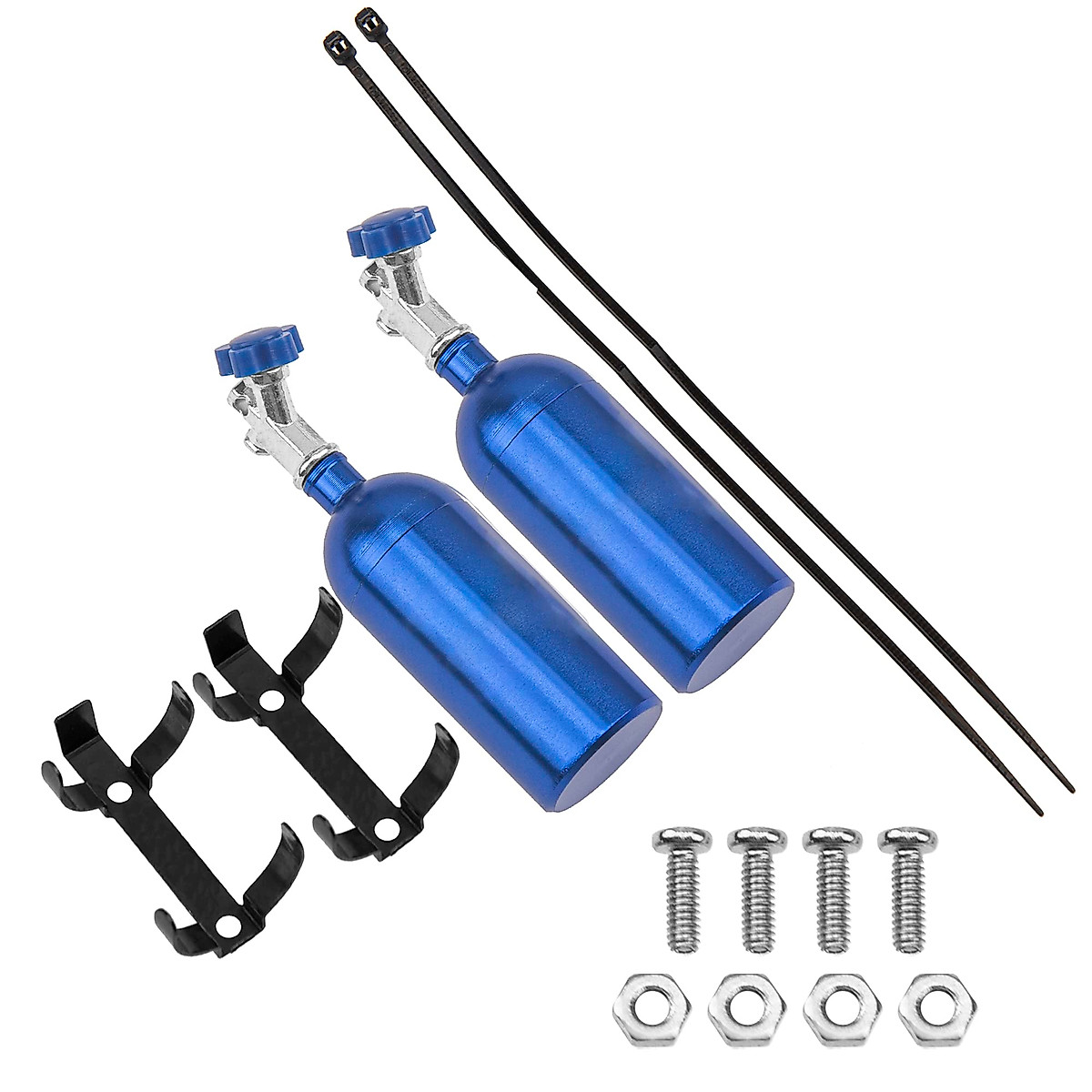 2Pack Vgoohobby Simulation Nitrogen Bottle Decoration Part Accessory Compatible with Traxxas TRX4 Axial SCX10 RC4WD Tamiya CC01 D90 90046 1/10 RC Crawler (Bue)
