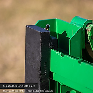 Titan Attachments Pallet Fork Frame Attachment, Rated 3,000 LB, Receiver Hitch, Fits John Deere Loaders, Frame Only