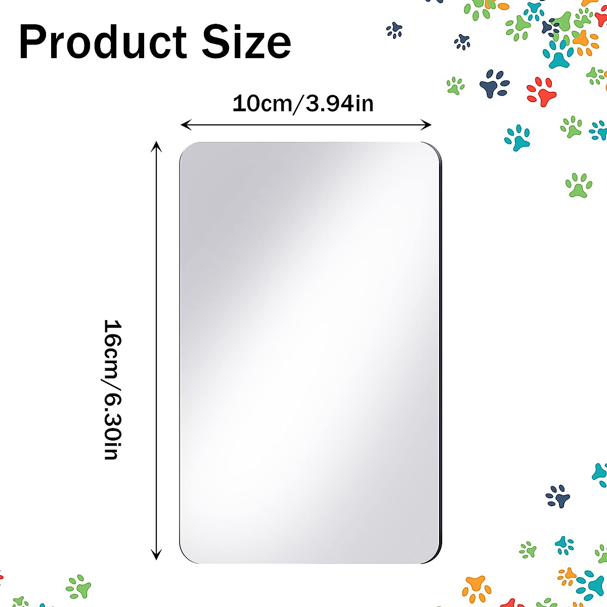 10 Pieces Plastic Mirror Acrylic Safety Mirror Sheets Non Glass Mirror Safety Mirrors for School Science Mirrors for Classroom Home, 6.3 x 3.94 Inch
