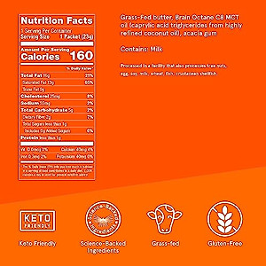Bulletproof InstaMix Original Unflavored Keto Coffee Creamer Packets, Pack of 14, Powdered Grass-Fed Butter and Brain Octane C8 MCT Oil