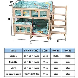 ZAQI Raised Dog Bed,Wood Elevated Dog Bed Extra Large,Outdoor Chew Proof Pet Cooling Mat for Sleeping,Waterproof Dog Cot Raised Off Ground (Size : X-Large)