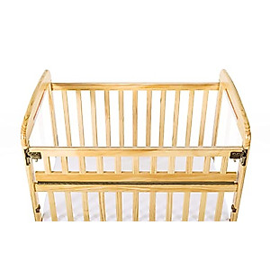 Child Craft Avery SafeAccess Portable Compact Wood Daycare Crib with Casters