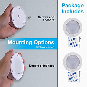 GE Wireless LED Puck Lights, Battery Operated, 20 Lumens, Touch Light, Tap Light, Stick On Lights, Under Cabinet Lighting, Ideal for Kitchen Cabinets, Closets, Garage, 6 Pack, 45994