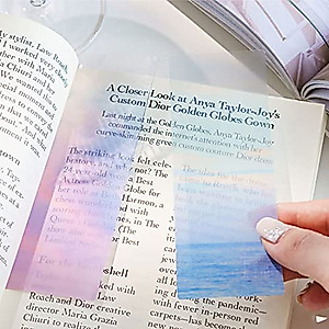 Transparent Bookmark, Landscape Theme Bookmark Lovely Bookmark for Students, Teenagers, Landscape Lovers, 5 Styles. (2)
