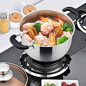 TeamFar Stock Pot 4qt, Stainless Steel Stockpot Soup Pasta Pot with Lid, Double Heatproof Handles, Non Toxic & Healthy, Easy Clean & Dishwasher Safe