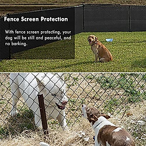 UPGRADE Privacy Screen Fence 4' x 50' Commercial Shade Cover with Brass Grommets Heavy Duty Perfect for Outdoor Back Yard-Black, Customizable