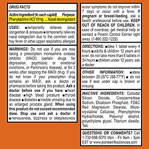 GenCare - Nasal Decongestant (10mg Tablets) Phenylephrine HCl (300 Tablets Per Bottle) | Value Pack Non Drowsy Sinus and Nasal Congestion Relief | Lower Sinus Pressure Due to Allergies or Illness