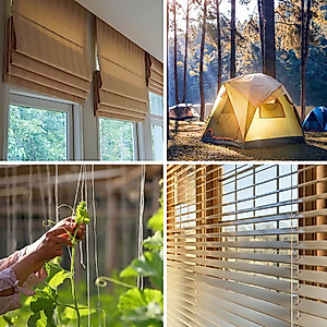 Mandala Crafts Strings Lift Cords - Roman Shades Cord Egg Shell 1.5mm Nylon Cord - 109 Yds Braided Nylon String