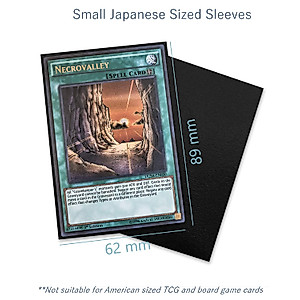 TitanShield (150 Sleeve/Black) Small Japanese Sized Trading Card Sleeves Deck Protector Compatible with Yu-Gi-Oh, Cardfight!! Vanguard & Photocards