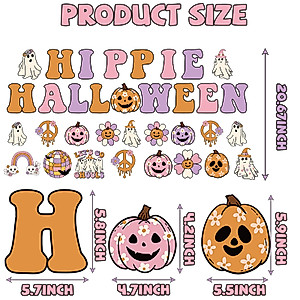 Hippie Halloween Decorations, Groovy Hippie Decorations includes Groovy Happy Halloween Banner, Groovy Garland and Hippie Halloween Decor Hanging Swirls, Hippie Retro Hippie Decorations