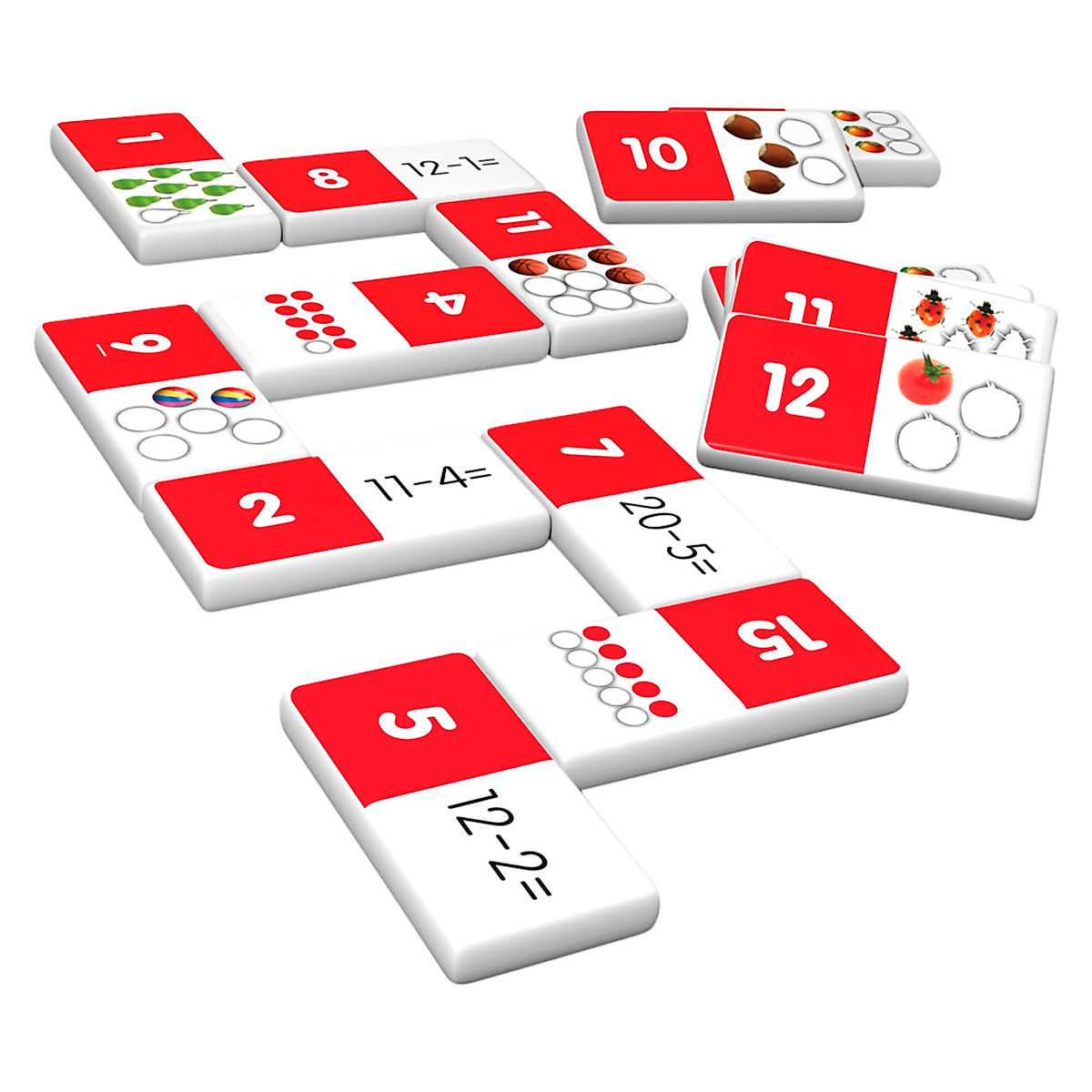 Junior Learning Dominoes Subtraction White 7.8 H x 4.7 L x 1.5 W