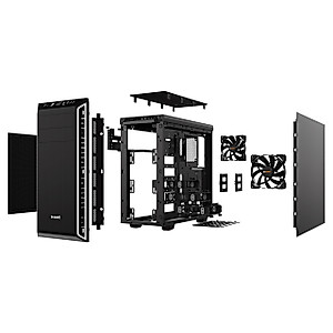 be quiet! Pure Base 600 | ATX Midi Tower PC Case| 2 Pre-Installed Pure Wings 2 Fans | Silver | BG022