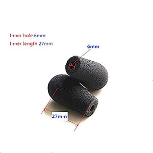 LINHUIPAD 10 Pack Microphone Cover Mic Muff Compatible with Telex 750/760/850 Windscreen Foam Covers Pilot Aviation Headset Microphone Pop Filter