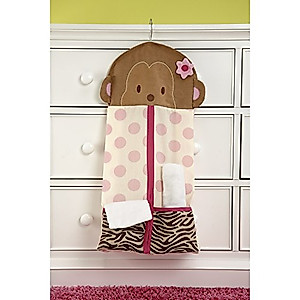 Carter's Jungle Collection Nursery Diaper Stacker, Pink/Lime/Brown/Tan