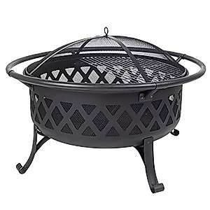 Pleasant Hearth OFW888R fire Pit, Black