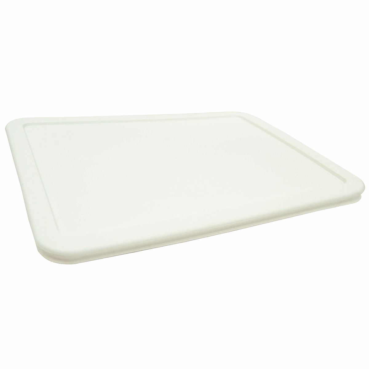 Pyrex 7212-PC White Plastic Rectangle Replacement Storage Lid, Made in USA - 2 Pack