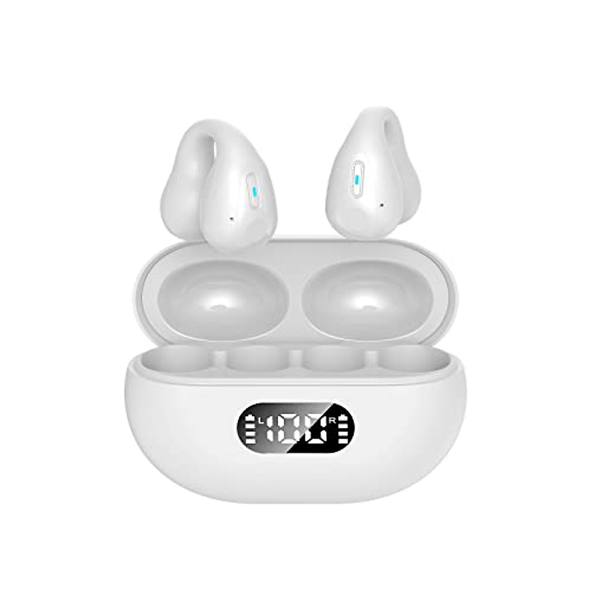 kdhgoo Mini Wireless Ear Clip Bone Conduction Headphones Bluetooth 5.3 Sports Headphones Open Earring Earphones Smart Mini Earbuds