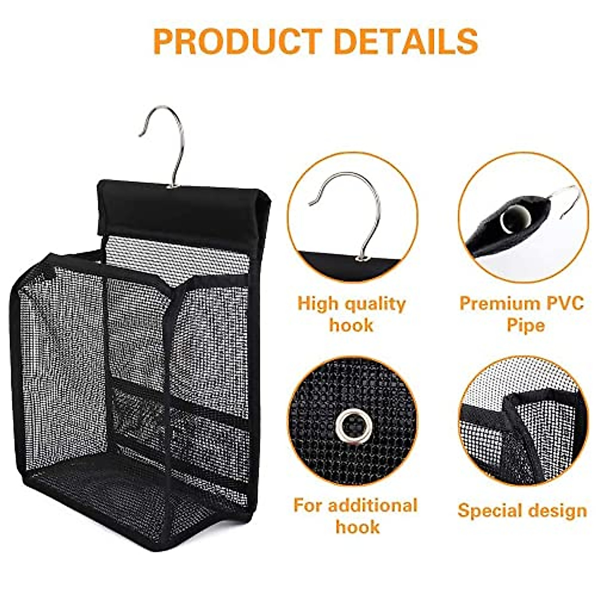 Rgosbxs Hanging Storage Basket Toilet Toiletries Bath Basket Dormitory Cosmetics Storage Bag