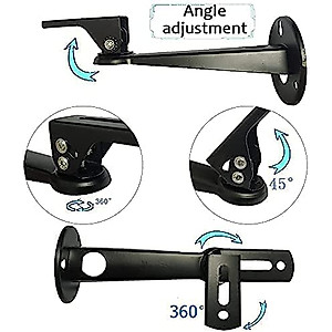 2-Be-Best Mini Projector Wall Mount Angle Adjustable Projector Mount Length 7.87 in / 20 cm Thread 1/4" M4 M6 Rotation 360° as Projectors CCTV DVR Cameras Camcorder Mount for Office School Home Black