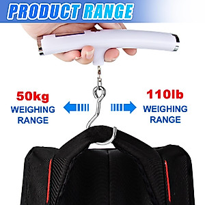 Digital Luggage Weight Scale High Precision Scale with 110lbs / 50kg Capacity Portable Handheld Scale for Outdoor Travel Accessories Cover Backlit LCD Digital Display (Luggage Weight Scale)