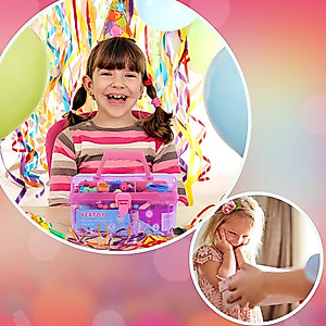 VERTOY Girls Toys Pop Beads Jewelry Making Kit for Toddlers - Arts and Crafts Kit for Girls Age 3 4 5 6 7 8 Year Old, Necklace Bracelet and Ring Creativity Snap Set, Best Children Birthday Gift