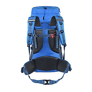 Shanyk 55L Hiking Backpack Backpack with Rain Cover for Camping Backpacking Travel and Adventure