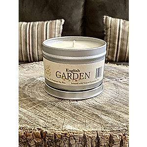 English Garden - Floral Aromatherapy Soy Candle for Stress Relief, Relaxation, Anxiety, Comfort & Sleep- Mixed Scents of Lilac, Rose & Jasmine-Soy Wax Infused w/Natural Oils, Made in The U.S.A.