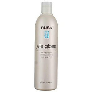RUSK Designer Collection Jele Gloss Body and Shine Lotion, 13.5 Oz, Light-Hold Styling Lotion that Refines, Shines, and Gives Body to Hair, Adds Hold, Control, and Sheen