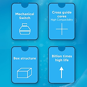 30Pcs Mechanical Keyboard Switches, DIY Waterproof Silent Replaceable Keyboard Switches, Support Backlight Function for Gaming DIY Keyboard (White Switch Black Base)