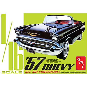 AMT Round 2 Unknown 1957 Chevy Bel Air Convertible 1:16 Scale Model Kit (AMT1159) White