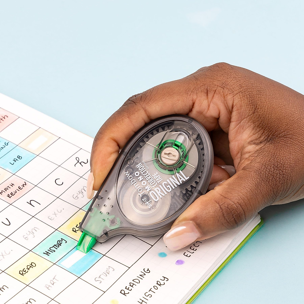 Tombow 68627 MONO Correction Tape, Non-Refillable, 1/6" x 394", White Tape (Pack of 2)