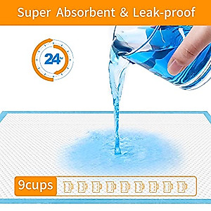 Bolux Dog and Puppy Training Pads, 13”×18” Disposable Dog Pee Pads, 100/Counts Ultra Absorbent & Leak-Proof Pet Underpads, Dry Quickly Pee Pad for Dog Cats Rabbits or Other House Training Pets