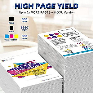 DOUBLE D 280 281 Ink Cartridges Compatible Replacement for Canon 280 281 PGI-280XXL CLI-281XXL for Canon PIXMA TR7520 TR8520 TS8220 TS9120 TS8120 TS6120 TS6220 TS9520 TS9521C TS702 (PGBK, BK, C, M, Y)