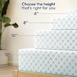 Sleephome 6” Full Mattress – Cooling Gel Memory Foam, Breathable & Pressure-Relieving, Medium Firm Support, Mattress in a Box