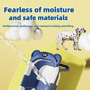 Foldable dog pet Bathtub.26.3x16.5x8.3 portable bathtub for Puppy,dog tub with thermometer and soft mat(Blue)