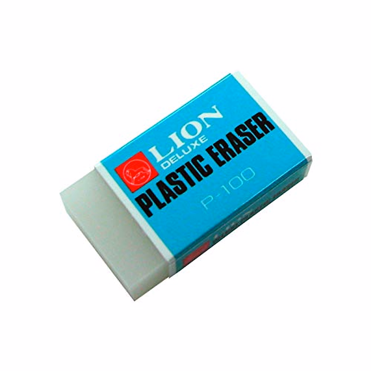 LION Translucent White Plastic Erasers, 24 EA/Box, 1 Box (P-100)