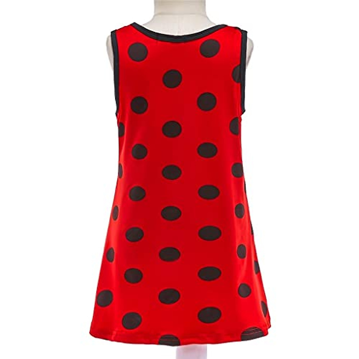 Dressy Daisy Girls Ladybug Polka Dots Red & Black Nightgown Dress Up Costume Fancy Birthday Party Sleepwear Size 10