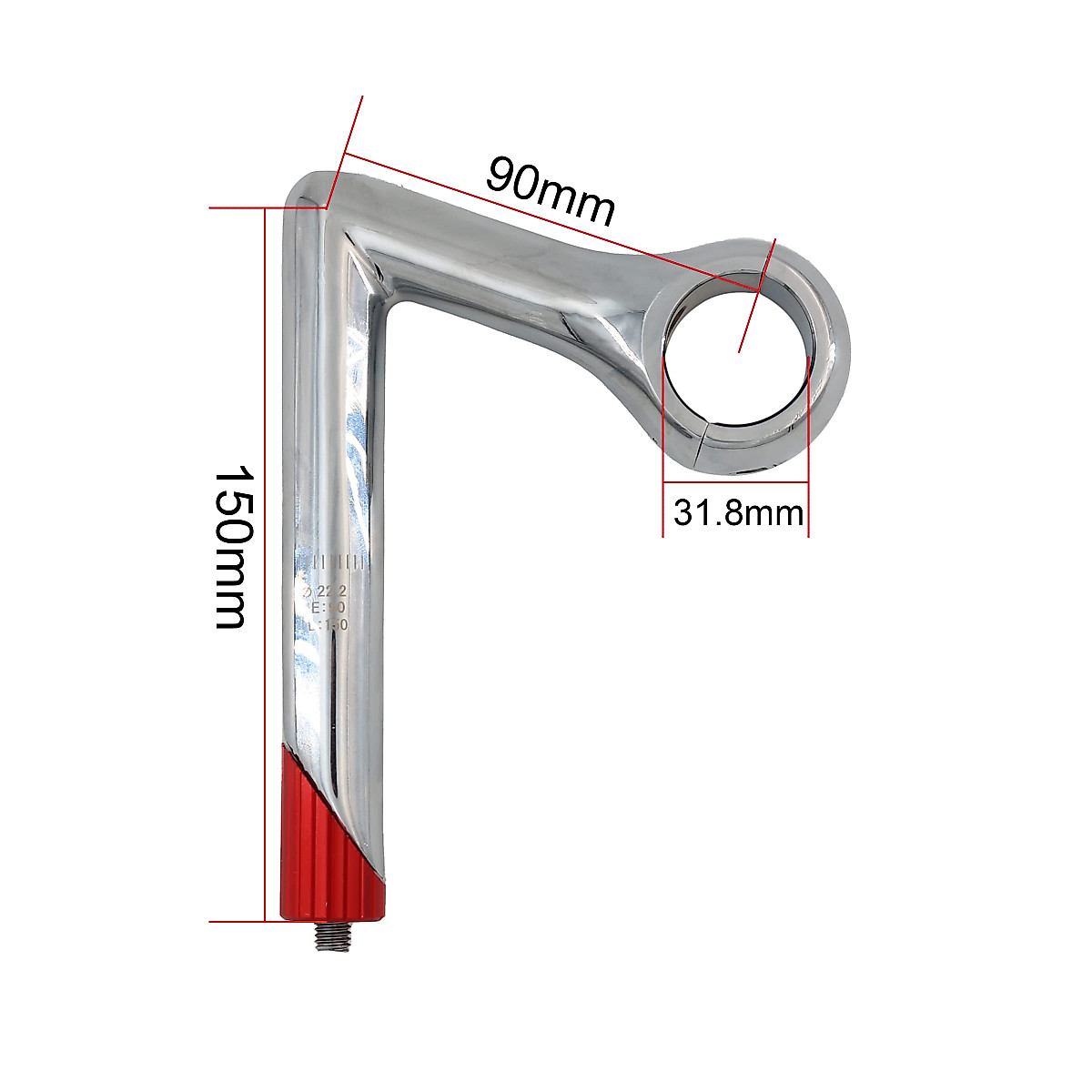 Bike Stem Quill Stem Aluminum Alloy CNC 31.8mm Suitable for Fixed Gear Bikes Vintage Style Bikes Retro Bikes Road Bikes MTB