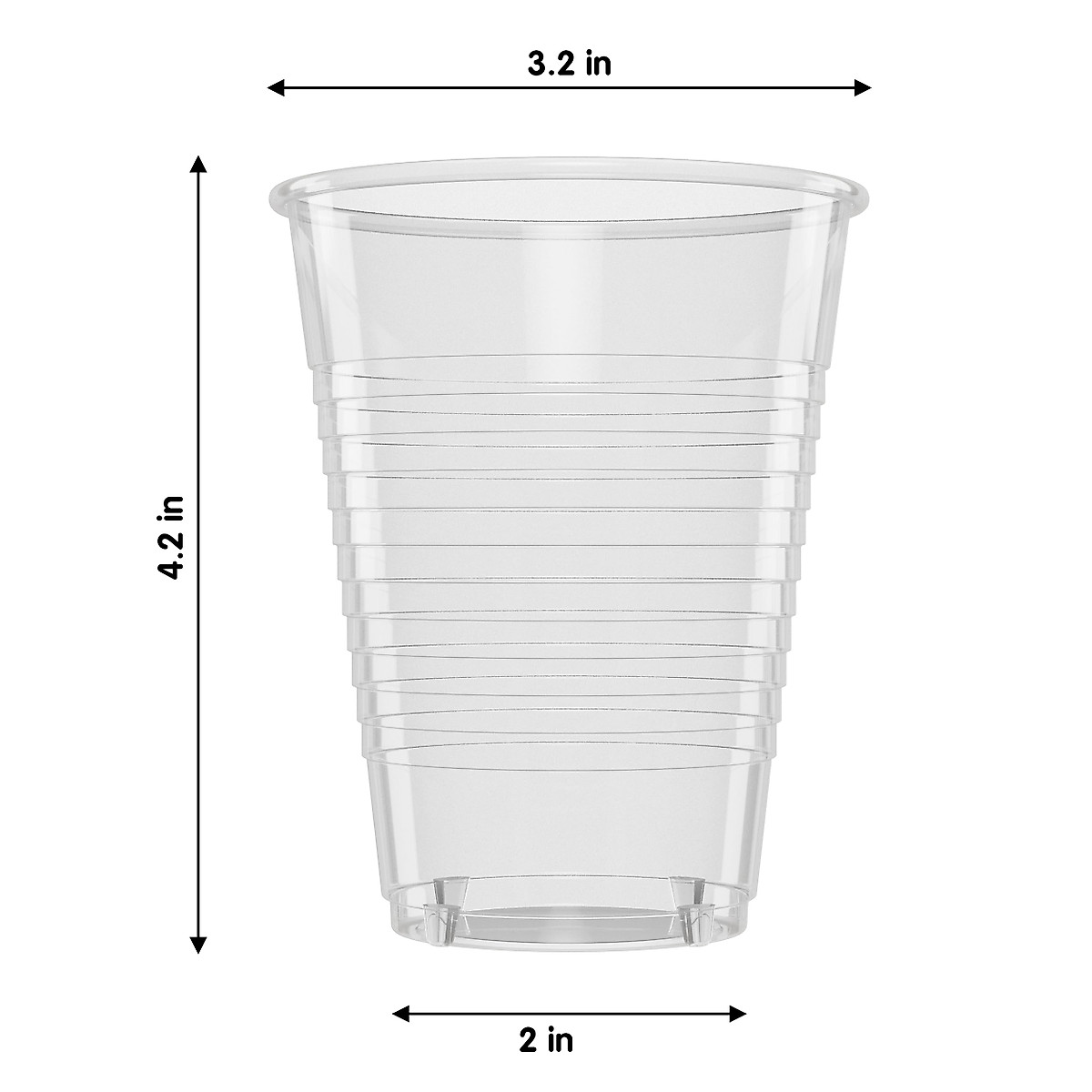 Exquisite Catergoods 700 Count Bulk Pack - 7 oz Clear Plastic Cups - Transparent Plastic Disposable Cups Multi Use Cold Beverage Plastic Clear Cups for Home ~ Office ~ Parties And More