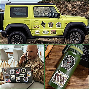 Army Stickers 52PCS Military Stickers Us Army Military Stickers and Decals Morale Scrapbooking Supplies forTeens Stickers for Laptop,Bumper,Skateboard,Water Bottles,Computer,Phone,Stickers for Kids Teens (Army)