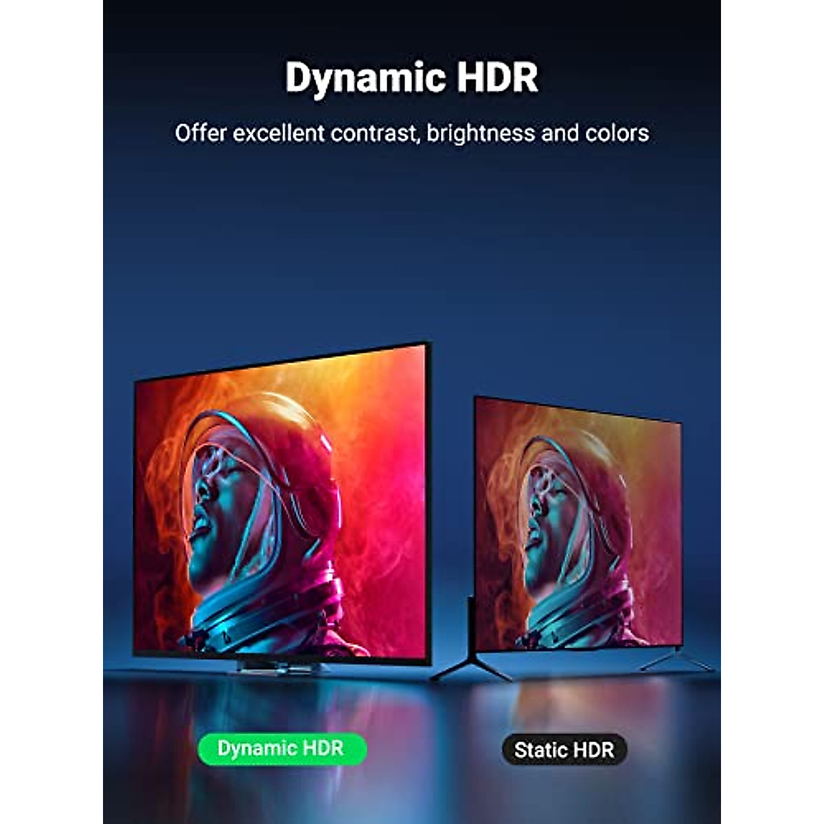 UGREEN 8K HDMI 2.1 Cable Certified 6.6FT Ultra High Speed HDMI Cord 4K 120Hz 48Gbps HDCP 2.2&2.3 eARC HDR Dolby Compatible for PS5 Xbox Series X Nintendo Switch Roku TV Laptop Monitor