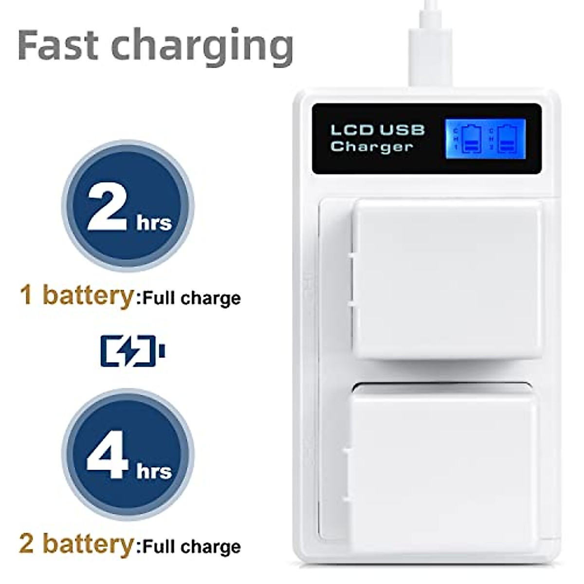 2 Pack Battery for Arlo Ultra/Ultra 2&Arlo Pro 3/Pro 4 Camera VMC4040P, 3.85V 4800mAh Replacement Battery with Dual Charger Station Compatible with Arlo Camera