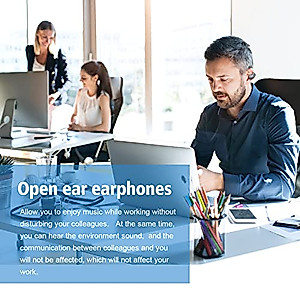 Skicuwim Open Ear Headphones Wireless Earbuds Bluetooth Earbuds Sport Earbuds Running Earbuds Music Earbuds,Clip-on Earphones,Headphones for Small Ear.not in Your Ear