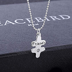 Xiyantiji Best Friends Forever Necklace for 3 Girls Matching Necklaces for Best Friends Heart Pendant Puzzle Necklace Friendship Necklace for 3 BFF Gifts for Women
