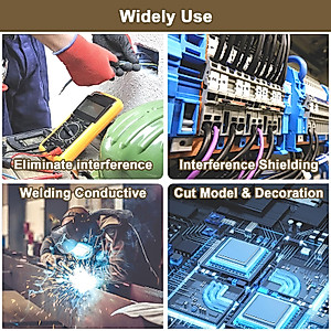 Conductive Adhesive Tape,Faraday Cloth Tape, High Shielding Double Sided Conductive Fabric Sticky Tape, Waterproof Conductive Tape for signal screens, Guitar Interference Shielded(2 in x 50 FT)