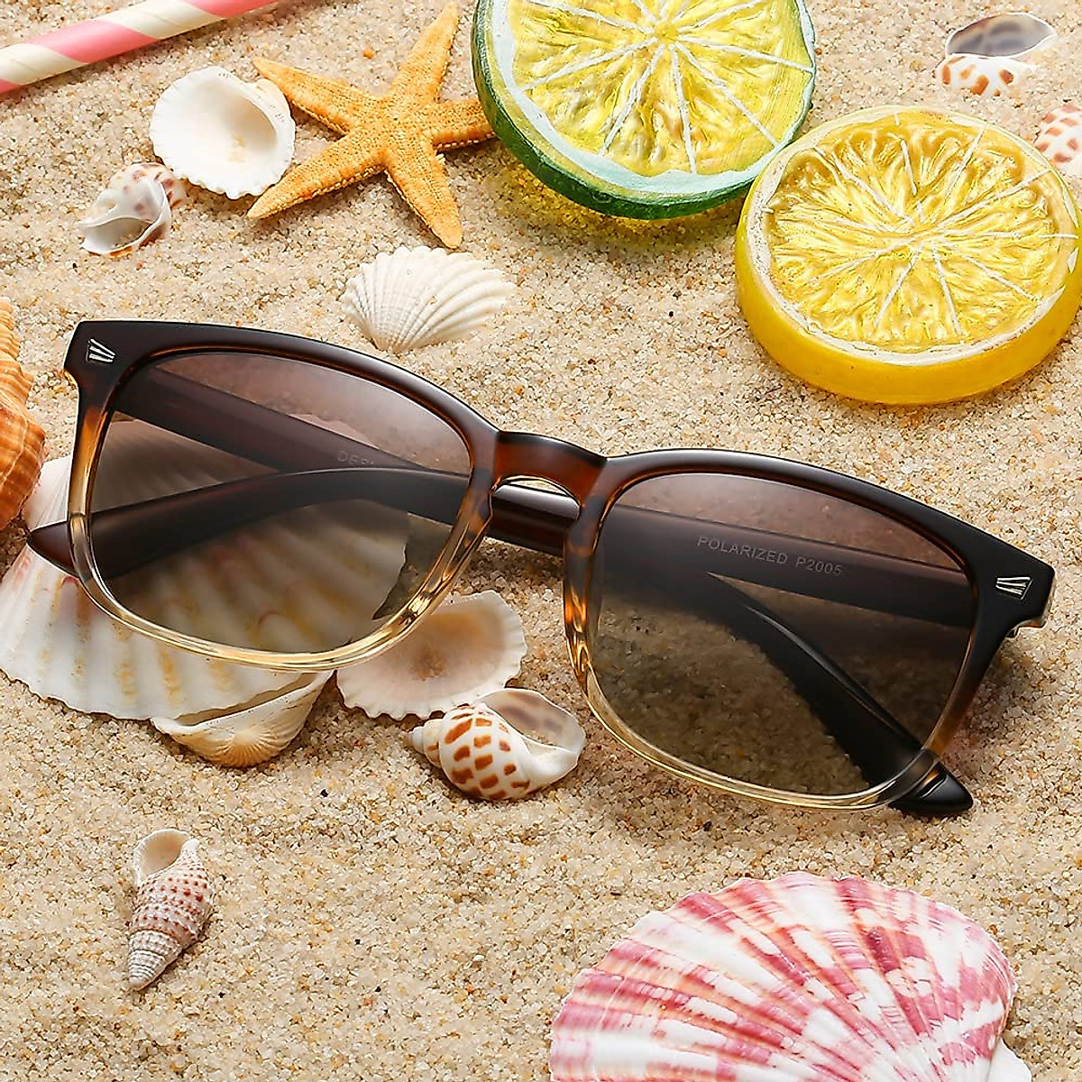 DUSHINE Polarized Sunglasses for Women Classic Retro Style 100% UV Protection