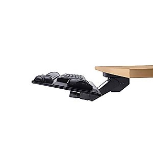 Adjustable Keyboard Tray Ergonomic Design Standard Under Desk Platform Large Space Track CARTMAY