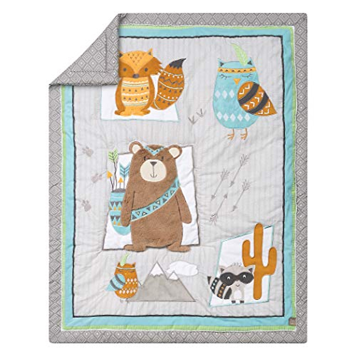 Trend Lab Lodge Buddies 3 Piece Crib Bedding Set